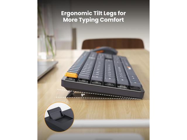 ProtoArc MECH KM200 Wireless Mechanical Keyboard Mouse, 2.4GHz Wireless ...