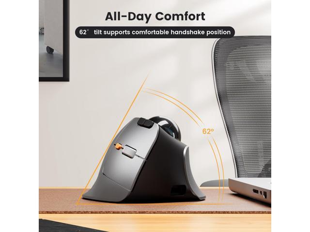 ProtoArc Vertical Wireless Trackball Mouse, EM05 RGB Bluetooth ...