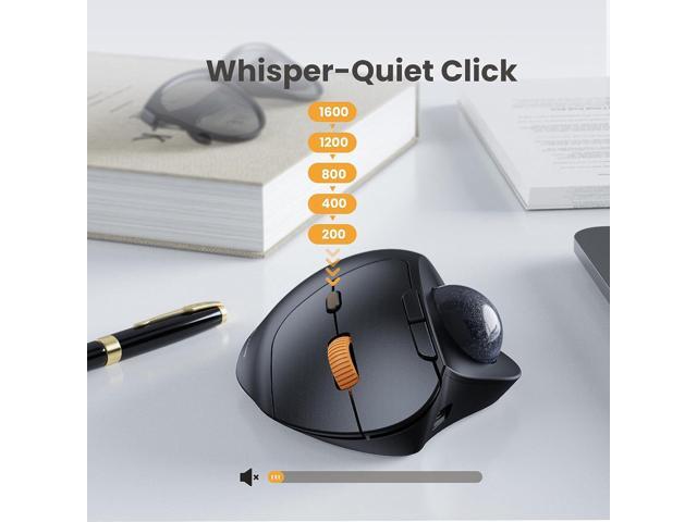 ProtoArc Wireless Trackball Mouse, EM04 Ergonomic Bluetooth Rollerball ...