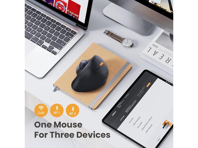 ProtoArc Wireless Trackball Mouse, EM04 Ergonomic Bluetooth Rollerball ...