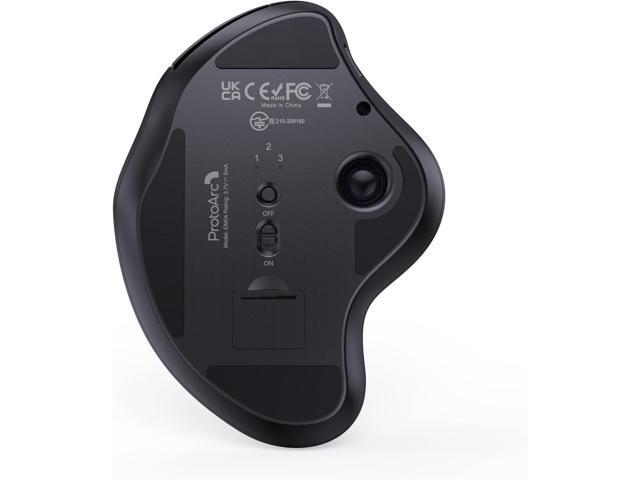 ProtoArc Wireless Trackball Mouse, EM04 Ergonomic Bluetooth Rollerball ...