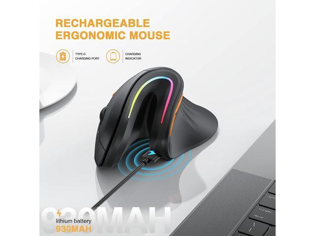 Ergonomic Mouse Wireless, ProtoArc EM11 Bluetooth Vertical Ergo Mouse ...