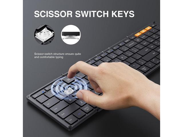 ProtoArc Foldable Bluetooth Keyboard, XK01 Folding Wireless Portable ...