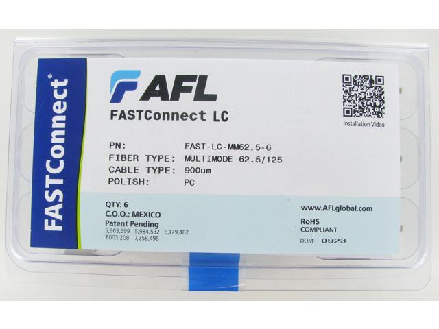 AFL FAST-LC-MM62.5-6 FastConnect LC MM 62.5 OM1 Fiber Optic Connector ...