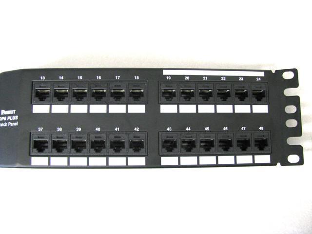 Refurbished: Panduit 48 Port Cat6 Angled Network Patch Panel ...
