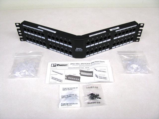 Refurbished: Panduit 48 Port Cat6 Angled Network Patch Panel ...