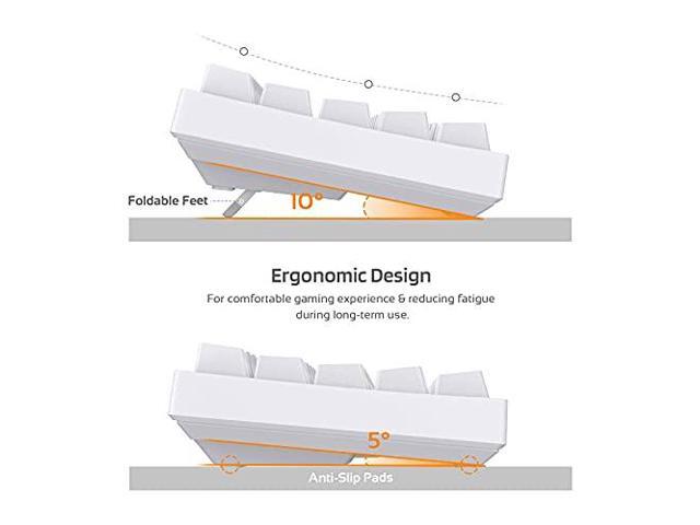 LTC NB681 Nimbleback Wired 65% Mechanical Keyboard, RGB Backlit Ultra-Compact 68 Keys Gaming ...