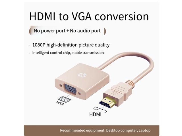 HP HDMl to VGA adapter connector audio power supply high-definition ...