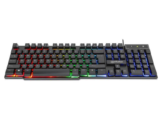 Manhattan RGB LED Gaming Keyboard - Ergonomic, Spill-Resistant ...