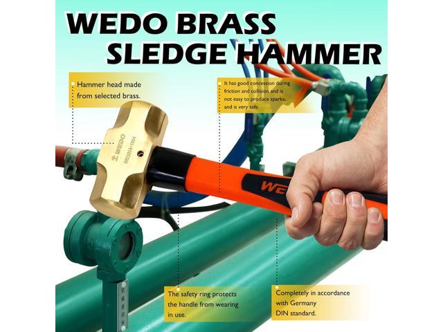 WEDO Brass Sledge Hammer With Fiberglass Handle, Non-Magnetic, Die ...