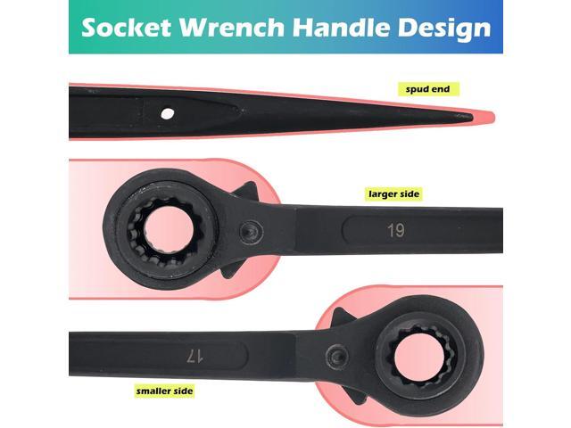 WEDO Scaffold Podger Ratchet Wrench,Double Side Socket Wrench,Quick ...