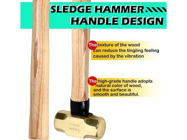WEDO Brass Sledge Hammer with Wooden Handle, 3lb, 360mm, 14" - Newegg.com