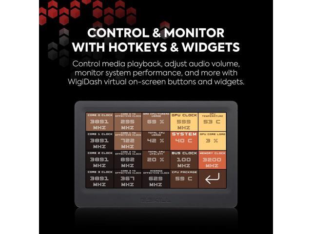 G.Skill WigiDash PC Command Panel - 7 inch Touch Display, Up to 20 (5x4 ...