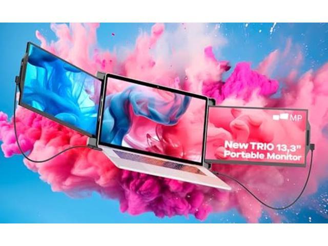 Mobile Pixels New Trio Portable Laptop Monitor Extender, 2x13.3'' FHD ...