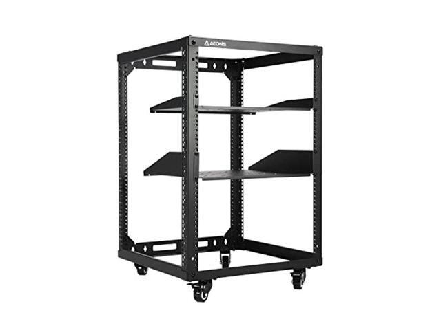 AEONS 15U Open Frame Network Server Rack 19-inch 4 Post AV Rack with ...