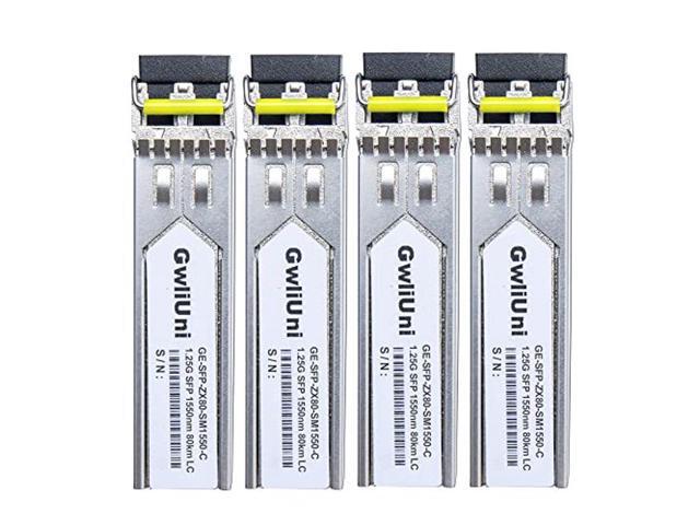 4Pcs 80km SFP 1.25G Single Mode Fiber Module Network Transceiver ...