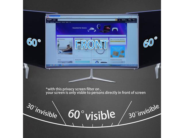 DEJIMAX 32 Inch Computer Privacy Screen Filter Hanging, for 16:9 ...