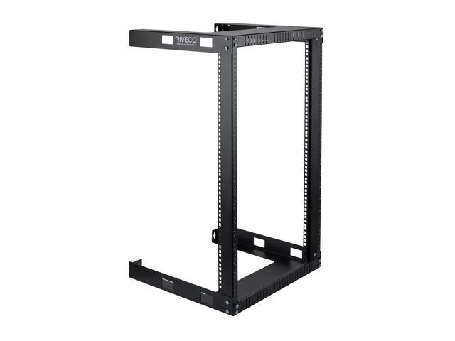 RIVECO 18U 19" Wall Mount Server Rack - 17.7" Deep 2 Post Open Frame ...
