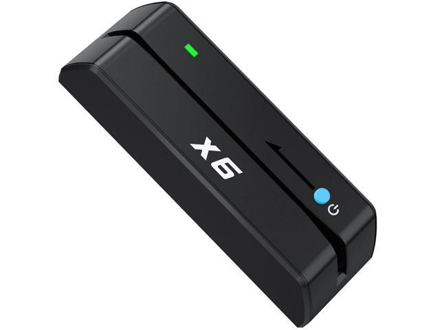 X6 BT Bluetooth Magnetic VIP Card Reader Writer USB 3 Tracks Swipe ...