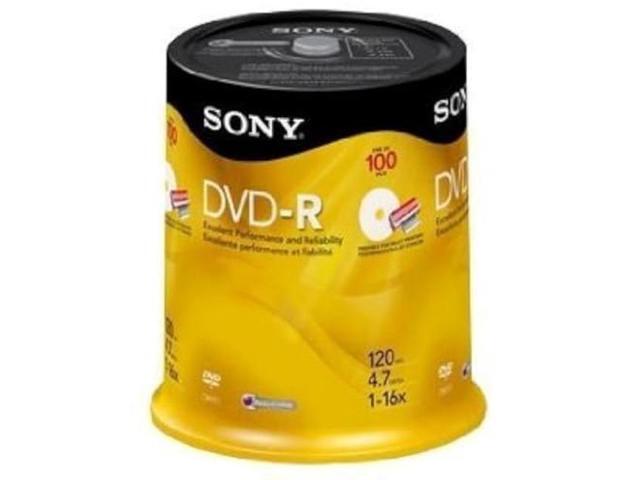 Sony 16x 4.7GB Inkjet Printable Blank DVD-R (100-Pack Spindle) - Newegg.com