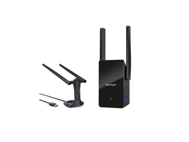 BrosTrend AX1500 WiFi Extender Signal Booster for Home Gigabit Ethernet ...