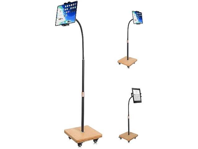 Crocqett Ipad Stand Floor with Wheels,Adjustable Height Tablet Floor ...