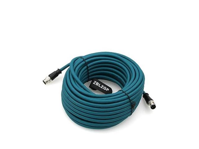 ZBLZGP Extension Ethernet Gigabit Shielded Cable M12 D Code 4 Pin to 4 ...