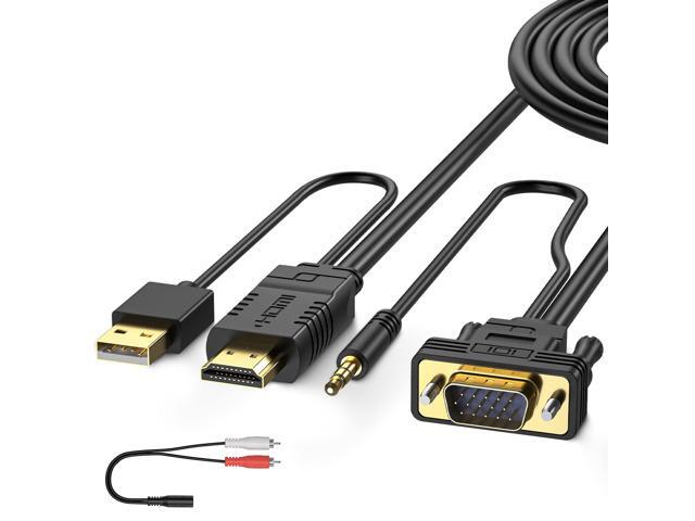 FOINNEX VGA to HDMI Cable 50FT/15M, Old PC to New TV/Monitor with HDMI ...