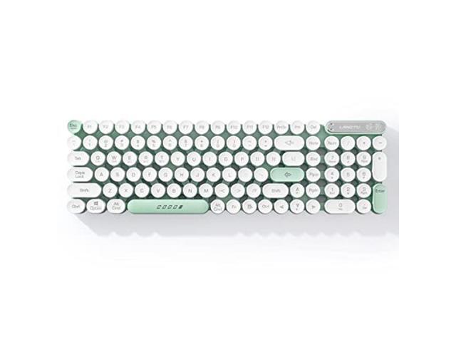 Laetass Skeleton Punkston Wireless Keyboard with White Green, Bluetooth ...