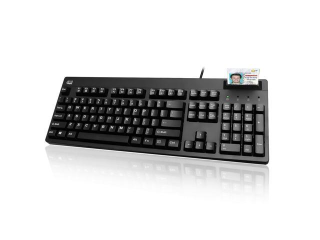 Adesso EasyTouch 630SB-TAA Smart Card Reader Keyboard with Large Print ...