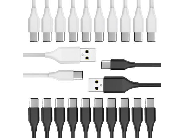 USB Type C Cable Fast Charging [20-Pack 3.3ft], TekSonic USB-A to USB-C ...