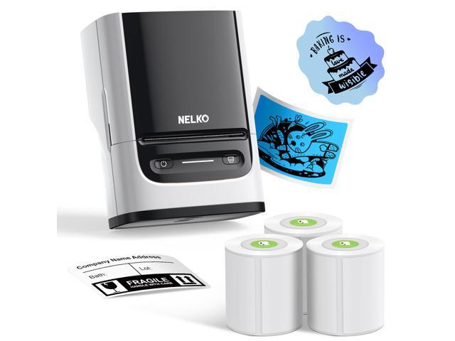 Nelko Label Maker Machine with Tape, PM220 Bluethooth Label Printer, 2 ...