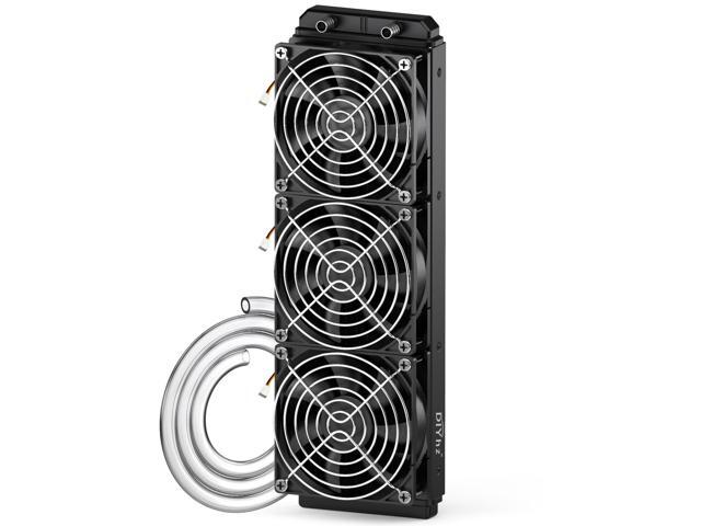 DIYhz Water Cooling Computer Radiator, 12 Pipe Aluminum Heat Exchanger ...