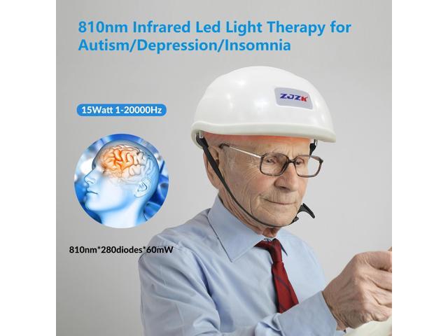 ZJZK 810Nm Photobiomodulation Laser Therapy Helmet For Depression ...