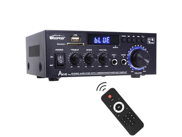 WOOPKER AK45 Pro Stereo Amplifier, 50Wx2 Bluetooth 5.0 Receiver HiFi 2 ...
