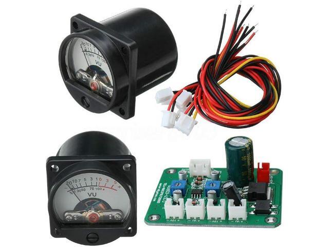 VU Meter 2x Panel VU Meter Warm Back Light Recording & Audio Level Amp ...