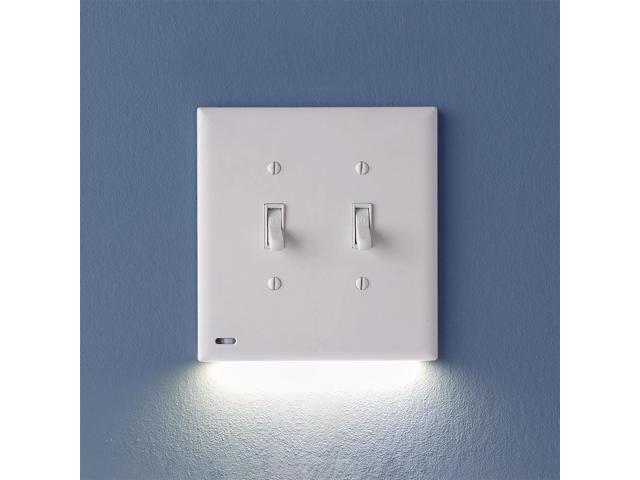 SnapPower SwitchLight Cover [Double-Gang] - Light Switch Wall Plate ...
