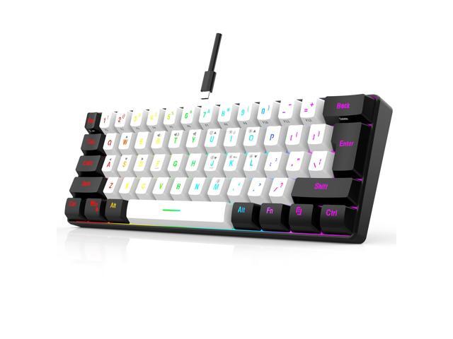 7KEYS Wired Gaming Keyboard 60% Mini RGB Backlight Small Keyboard ...
