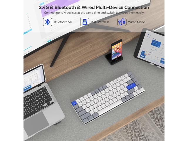 AUSDOM Wireless Bluetooth 75% Mechanical Keyboard: Compact Multi-Device ...