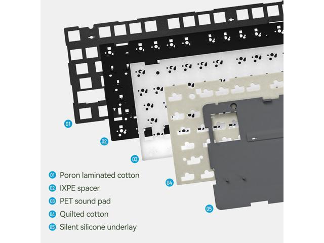 AUSDOM 98Pro Silent Mechanical Keyboard,Wireless Hot Swappable Gaming ...