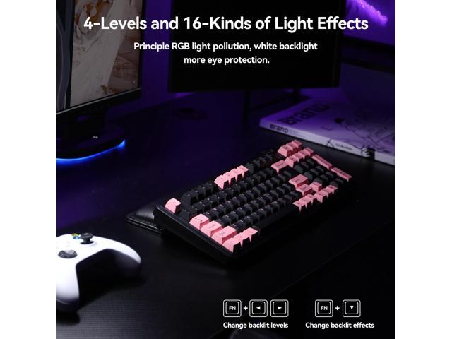AUSDOM 98Pro Silent Wireless Mechanical Keyboard,Tri-Mode Bluetooth/2 ...