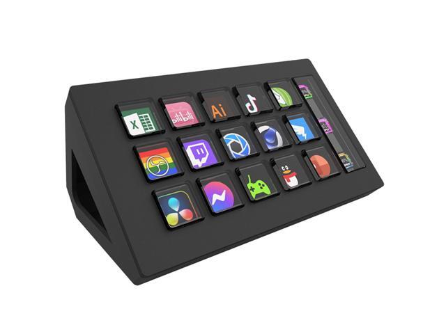 iHTP LCD Shortcut Stream Controller, 15 macro keys, trigger actions in apps and software like ...