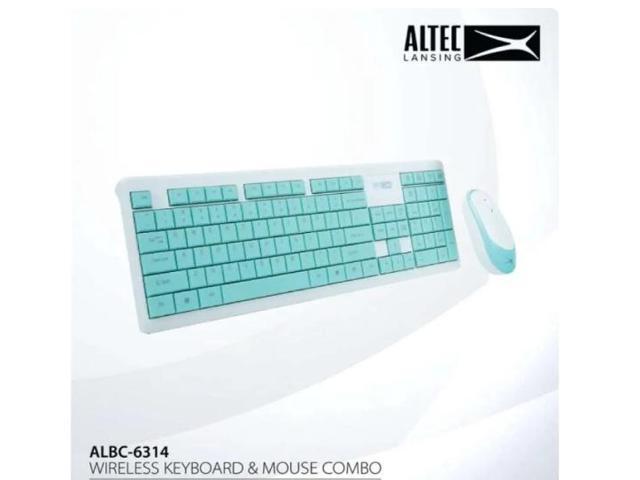 ALTEC LANSING ALBC6314, Wireless Keyboard & Mouse Combo, USB receiver ...
