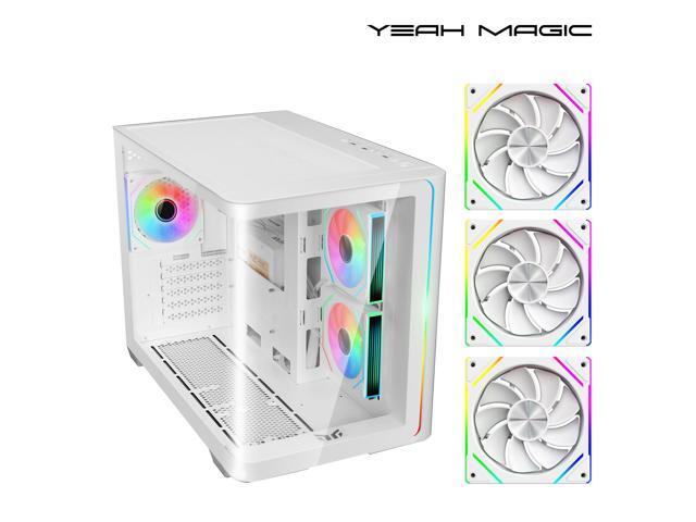 YEAH MAGIC Biforst MATX PC Gaming Case ARGB Full Clear-Side High-Airflow Light Strip Sturdy One ...