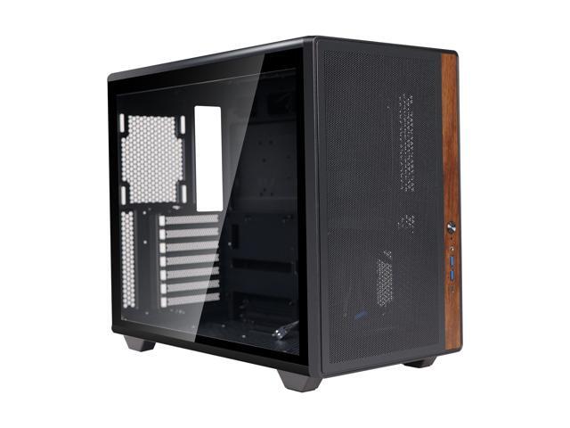 YEAH MAGIC Star Trails X ATX Office PC Case High-Airflow Front Panel With Walnut Wood Tempered ...