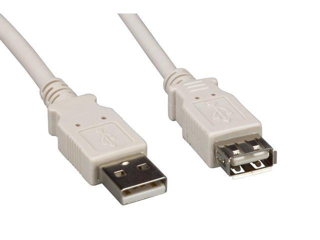 Cable Leader USB2.0 A Male to A Female Extension Cable, Ash White (6 ...