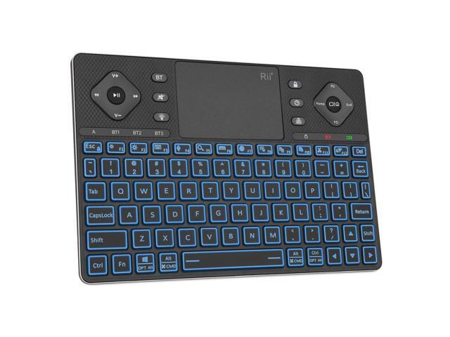 Rii Bluetooth Keyboard K16,Wireless Keyboard with Big Touch Pad ...