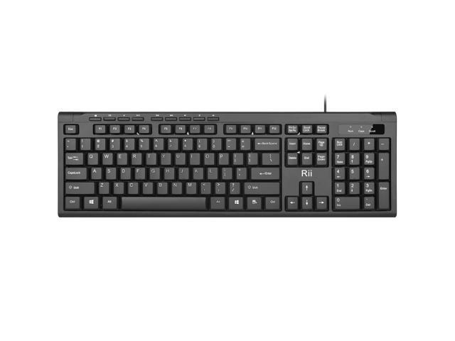 Rii RK907 Ultra-Slim Compact USB Wired Keyboard for Mac and PC,Windows ...