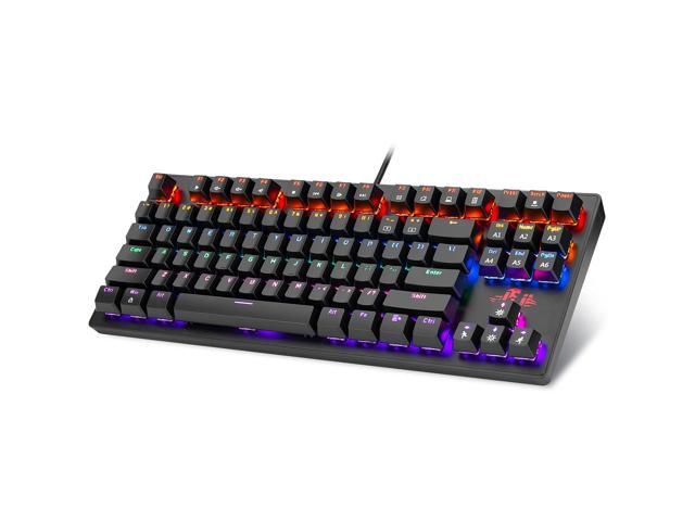 Rii RK908 Mechanical Gaming Keyboard RGB LED Rainbow Backlit Wired ...