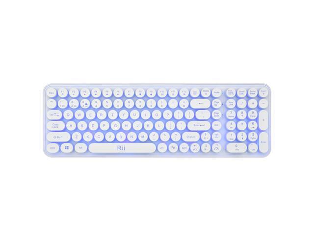 Rii Wireless Typewriter Style Gaming Keyboard, Multi-Device Connections ...